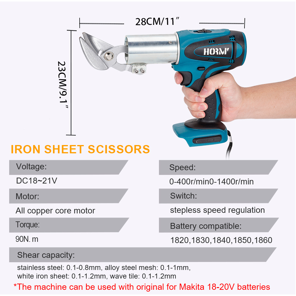 Electric Cordless Iron Scissors Metal Cutting Tools Shear Cordless ...