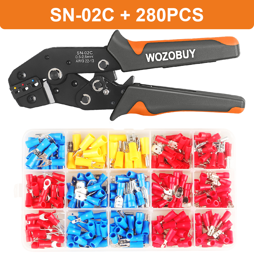Crimping Tool Set Pressed Pliers Electrician Tools Electrical Terminals Clamp Electronics ...