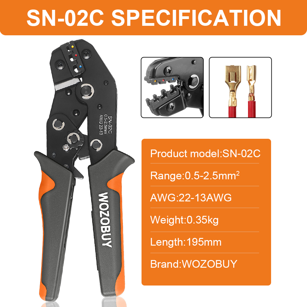 Crimping Tool Set Pressed Pliers Electrician Tools Electrical Terminals Clamp Electronics ...