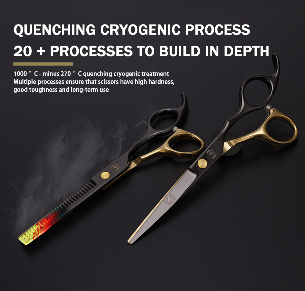 Kasho Japan 440C Salon Barber Scissors 6 inch HairCut Scissors Flat ...