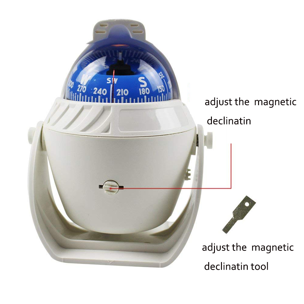 Waterproof IP 67 Sea Pivoting Marine Compass with Electronic LED Light ...