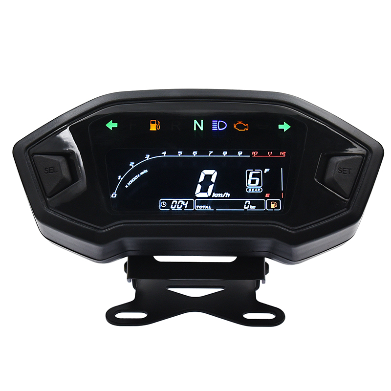 New 12000 RPM Universal Motorcycle LED Adjustable Speedometer Optional ...