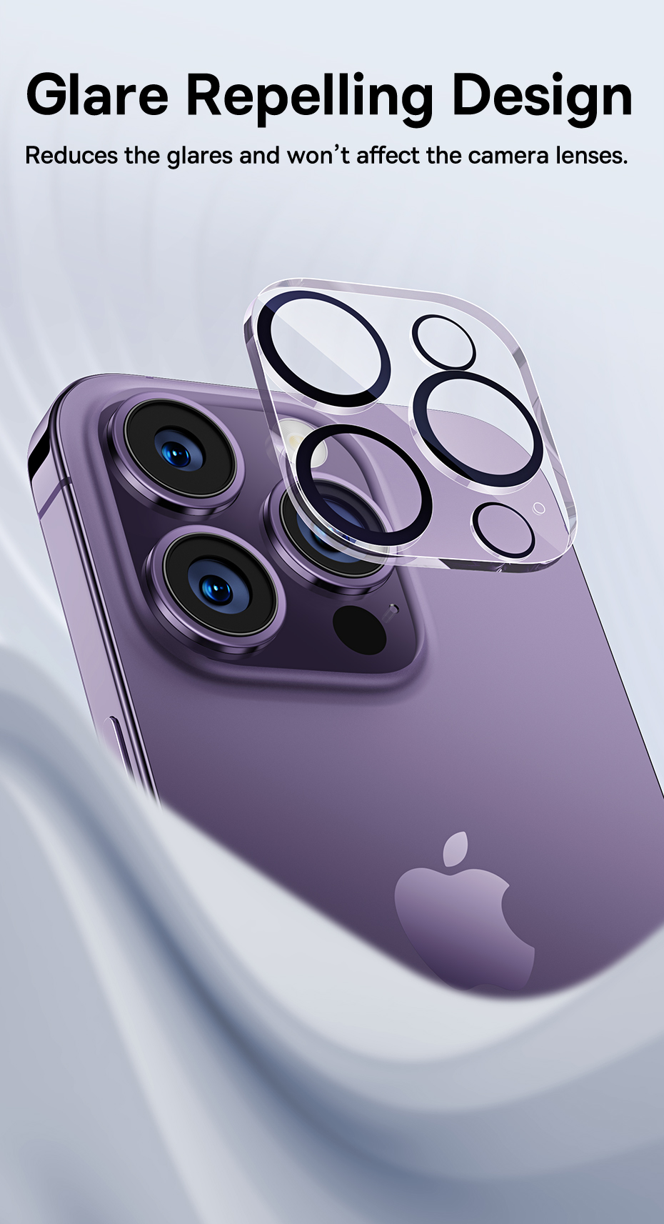 Baseus 2Pcs Camera Lens Protector For iPhone 15 Pro Max Tempered Glass ...