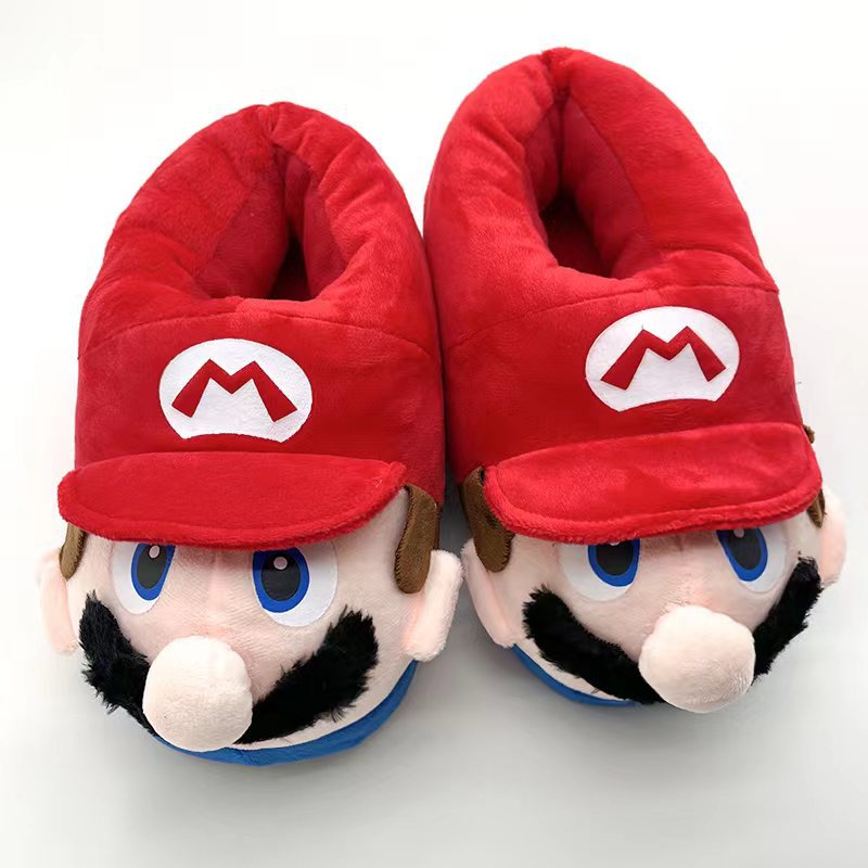 28cm Nintendo Game Super Mario Bros. Mario Luigi Slippers Plush Cartoon ...