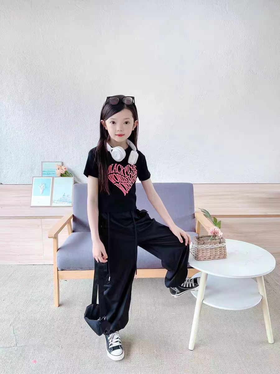 Girls Clothing 5-15 Years Old Girls Fashion Overalls+Summer Printed ...