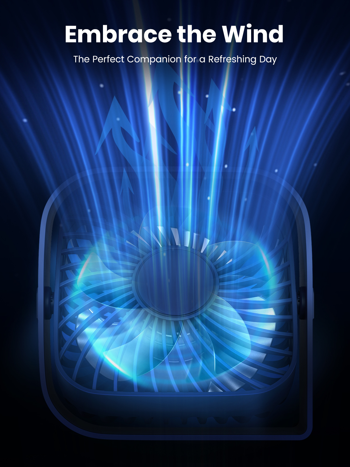 TOPK K50 USB Desk Fan Adjustable Mini Small Fan Handy Desk Home Office ...