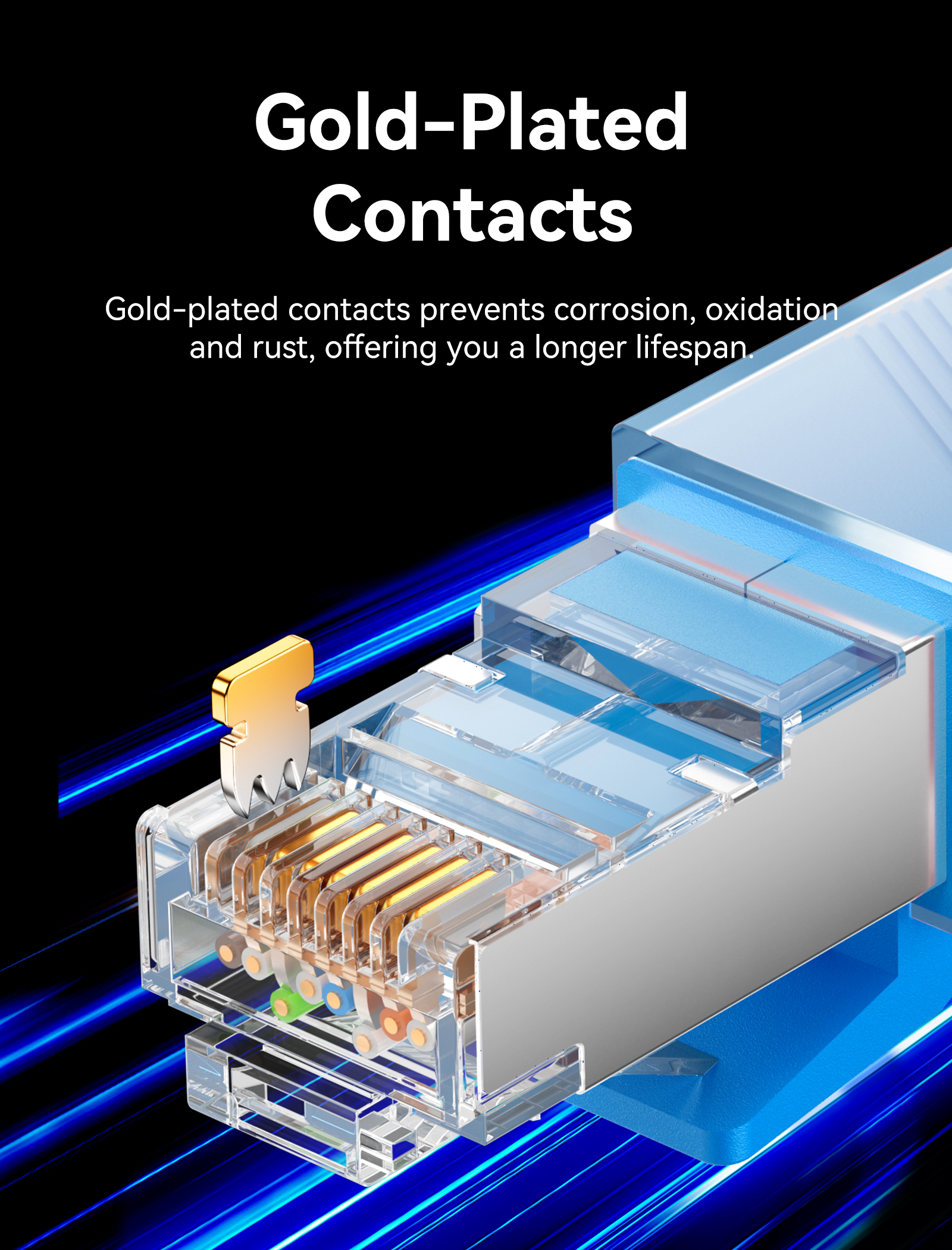 Vention Cat 8 Ethernet Cable High Speed 40Gbps Gold Plated RJ45 ...