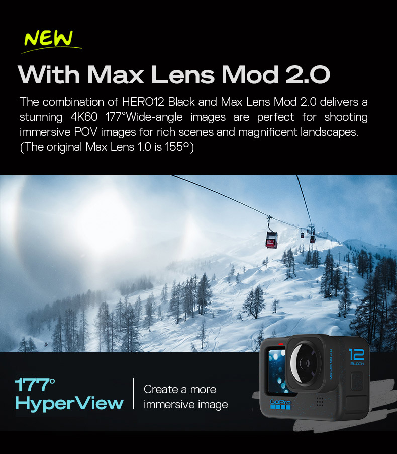 [1 Year Warranty] GoPro Hero12 Black WaterproofActionCam 5.3K60/4K120 ...