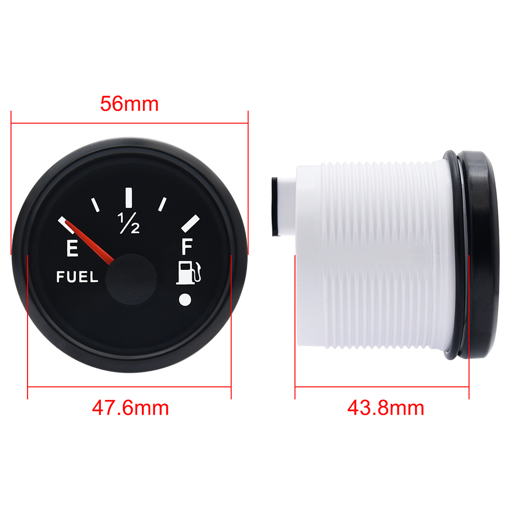 100-550mm 0-190Ohm Fuel Float Sensor + Fuel Level Gauge 7 Color LED ...