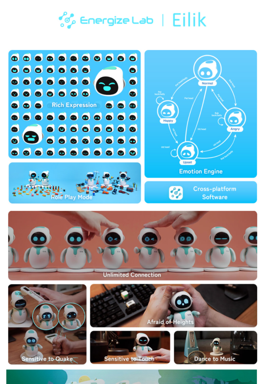 Intelligent Eilik Robot Voice Interaction Children's Toy Robot Suitable ...