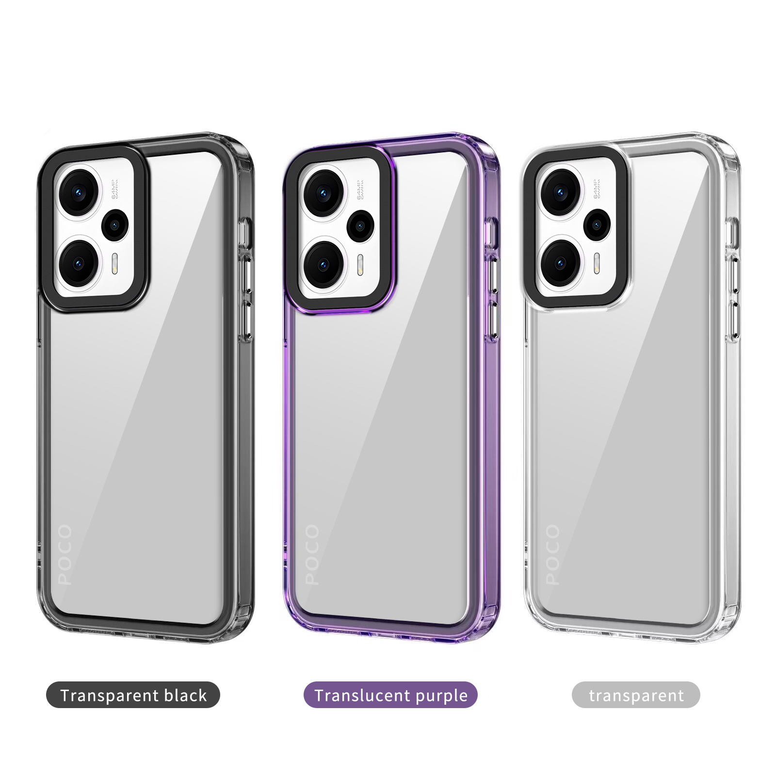 Ultra-thin Clear Silicone PC Protection Back Cover Xiaomi POCO F5/POCO ...