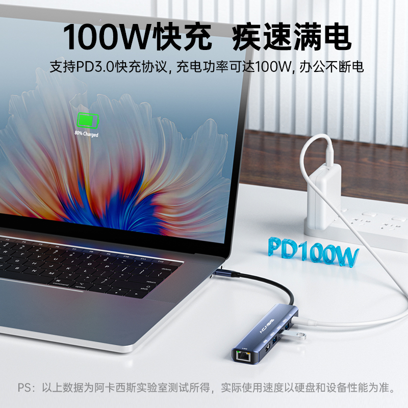 ACASIS 6-In-1 Type-c Docking Station Multi Ports Converter 4K60Hz ...