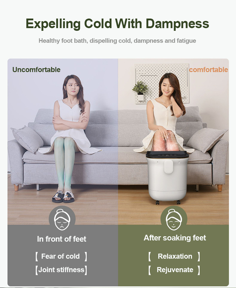Electric Foot Massage Machine Double Hot Spring Spray Foot Bath Foot ...