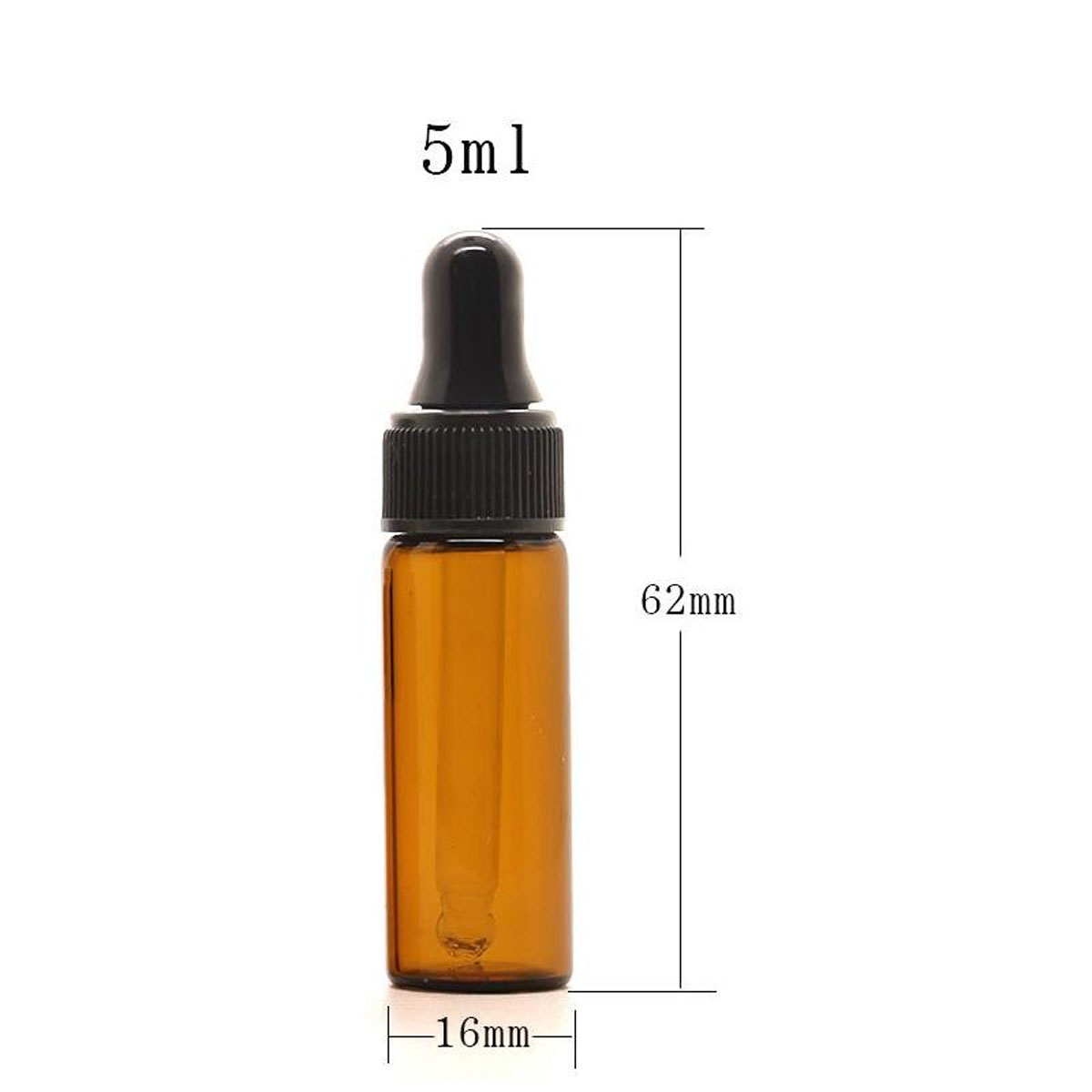 40 Pieces 1ml 2ml 3ml 5ml Amber Glass Empty Dropper Bottles,Essential Oil Sample Bottles Liquid ...