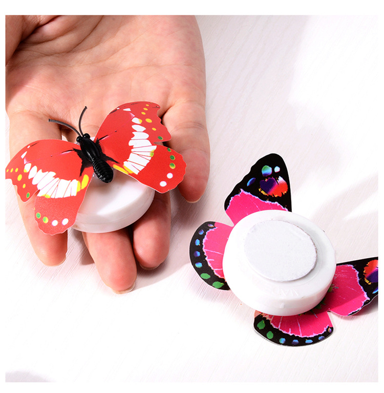 LED Colorful Small Night Light Emitting Butterfly Paste Bedroom ...