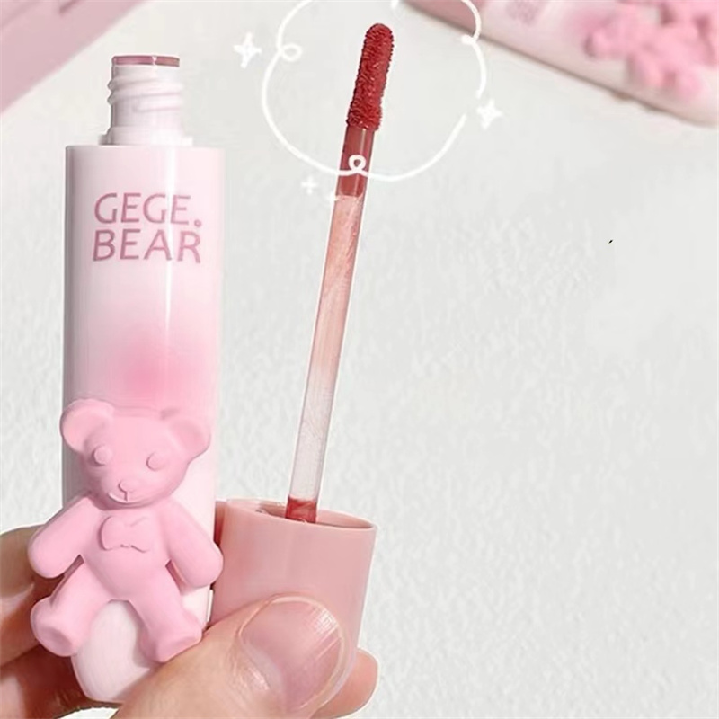 Abpopa Gege bear Light and Long-lasting Air Mist Matte Lip Glaze 6 Colors | Shopee Malaysia