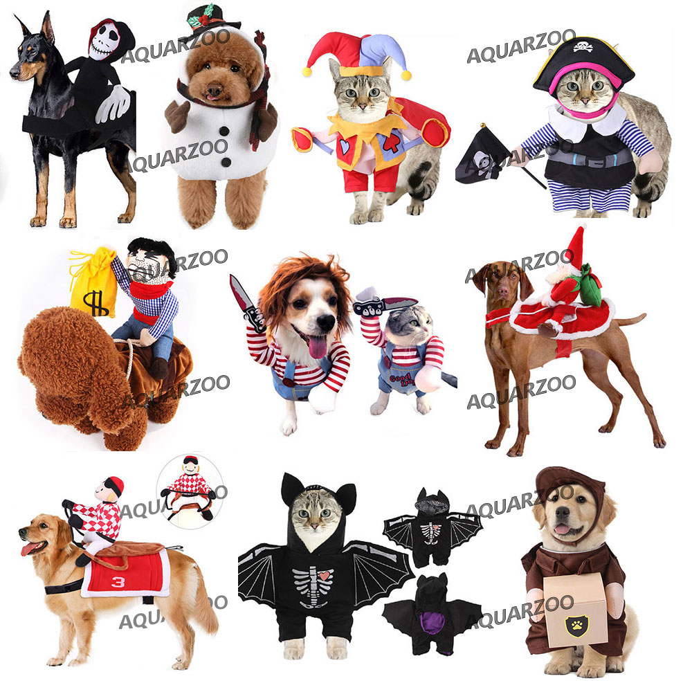 AQUARZOO Pet Cat Halloween Costume Dog Chucky Cosplay Suit For Cats ...