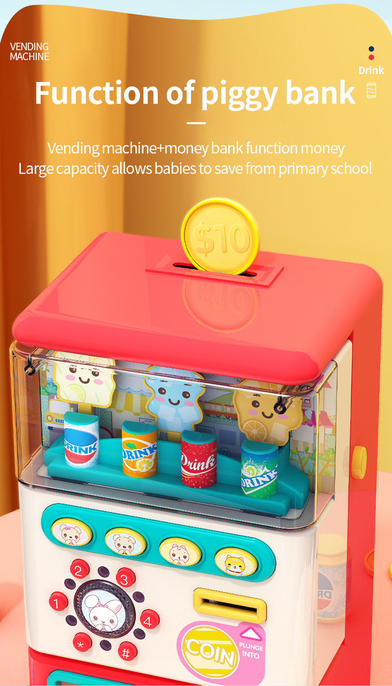 Yimi 25Pcs Children's Vending Machine Toys Automatic Beverage Vending ...