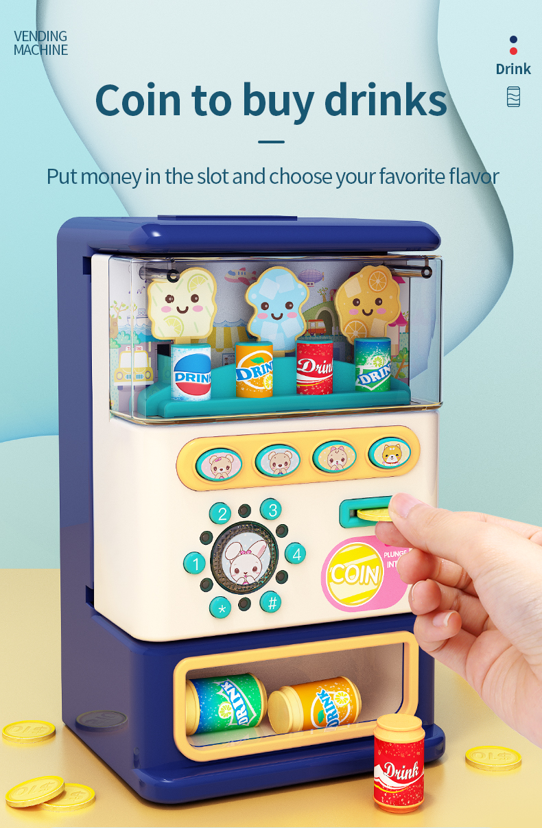 Yimi 25Pcs Children's Vending Machine Toys Automatic Beverage Vending ...