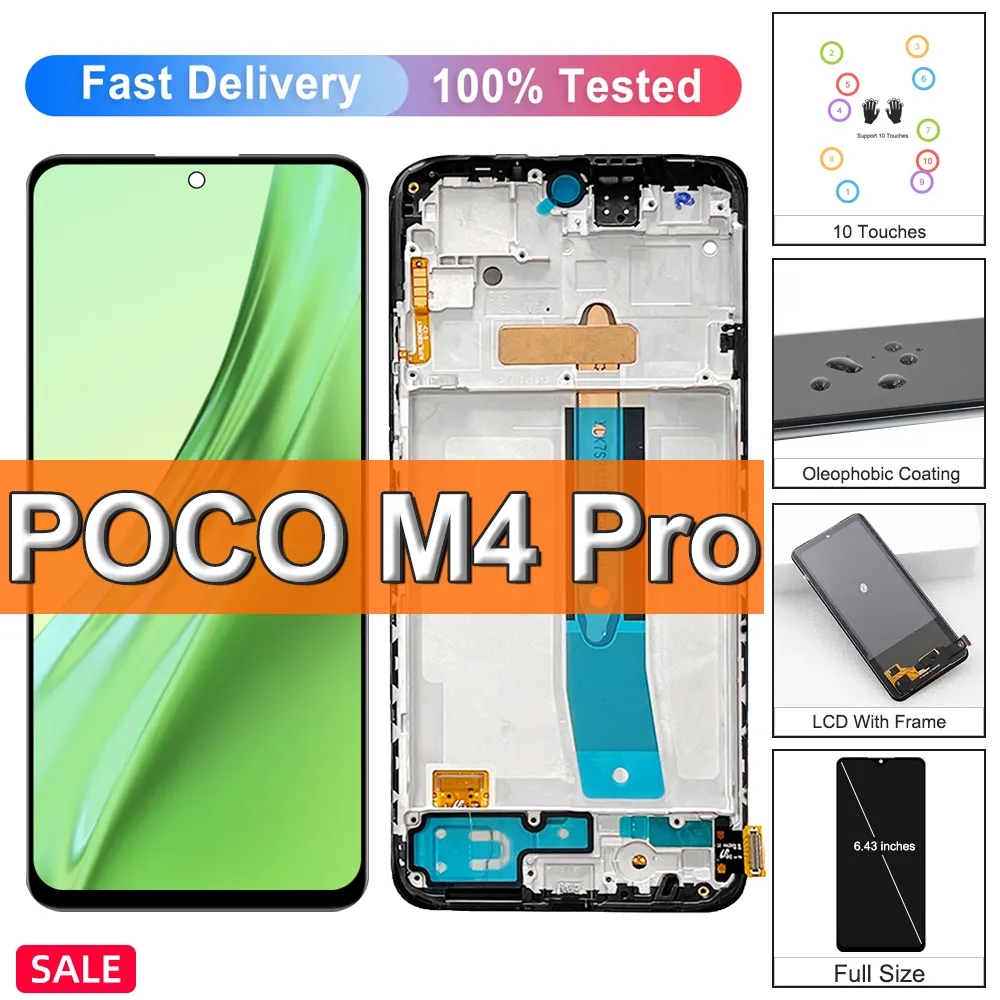 For Xiaomi Poco M4 Pro 4G 2201117PI LCD Display Touch Screen Digitizer ...