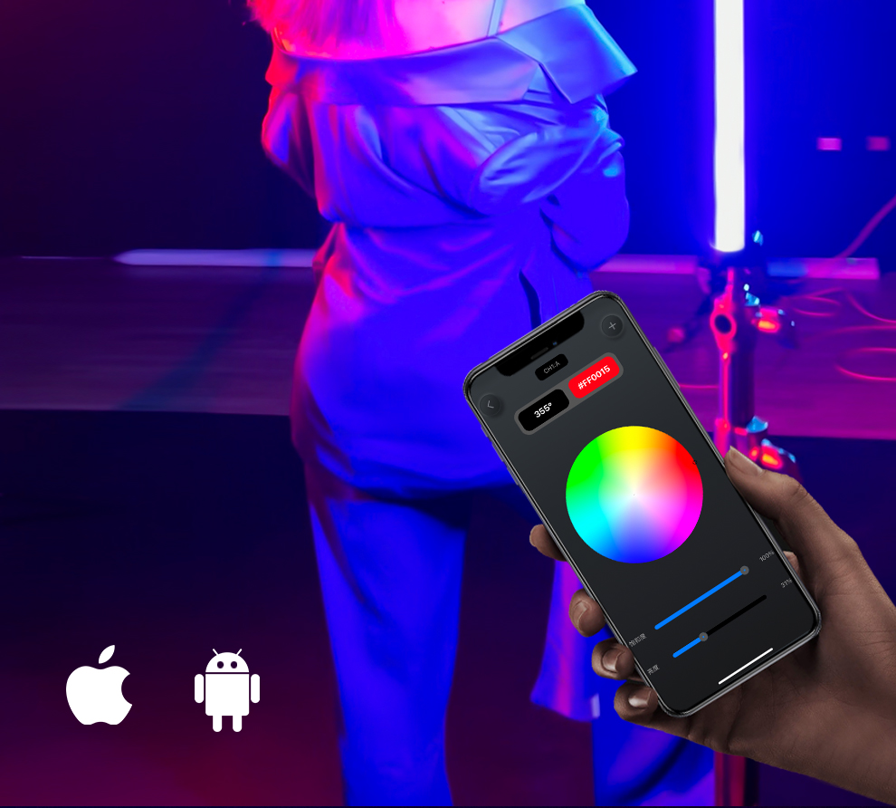 AMBITFUL A2 Pro A2PRO 2500K-8500K RGB Tube Light with Grid,Full Color LED Video Stick Light ...