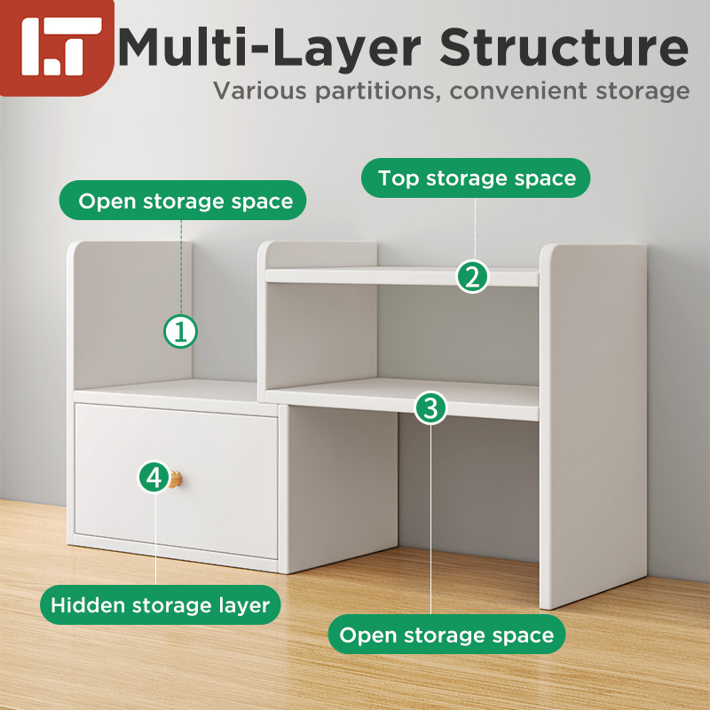 Multipurpose TableTop rack Desk organizer Adjustable expandable shelf ...