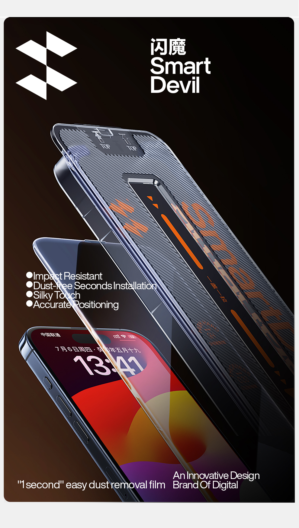 SmartDevil Dustless Bin HD Tempered Glass For iPhone15/15Plus/15Pro/15ProMax | Shopee Malaysia