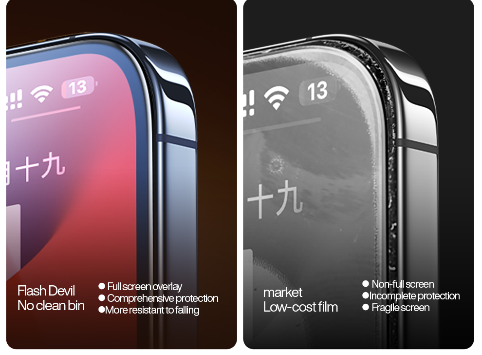 SmartDevil Dustless Bin HD Tempered Glass For iPhone15/15Plus/15Pro ...