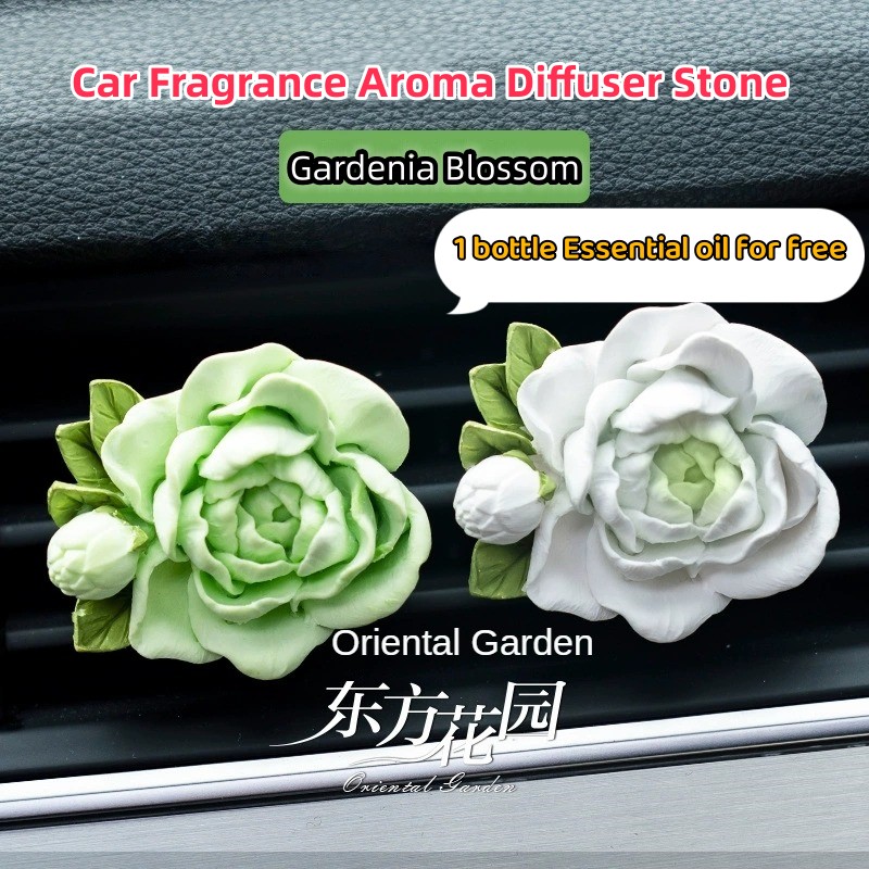 Jasmine Aroma Diffuser Stone Car Perfume fragrance floral air freshener wardrobe shoe Female ...