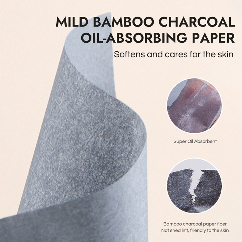 GECOMO 吸油纸 Bamboo Charcoal Oil Absorbing Paper With Puff Facial Oil ...