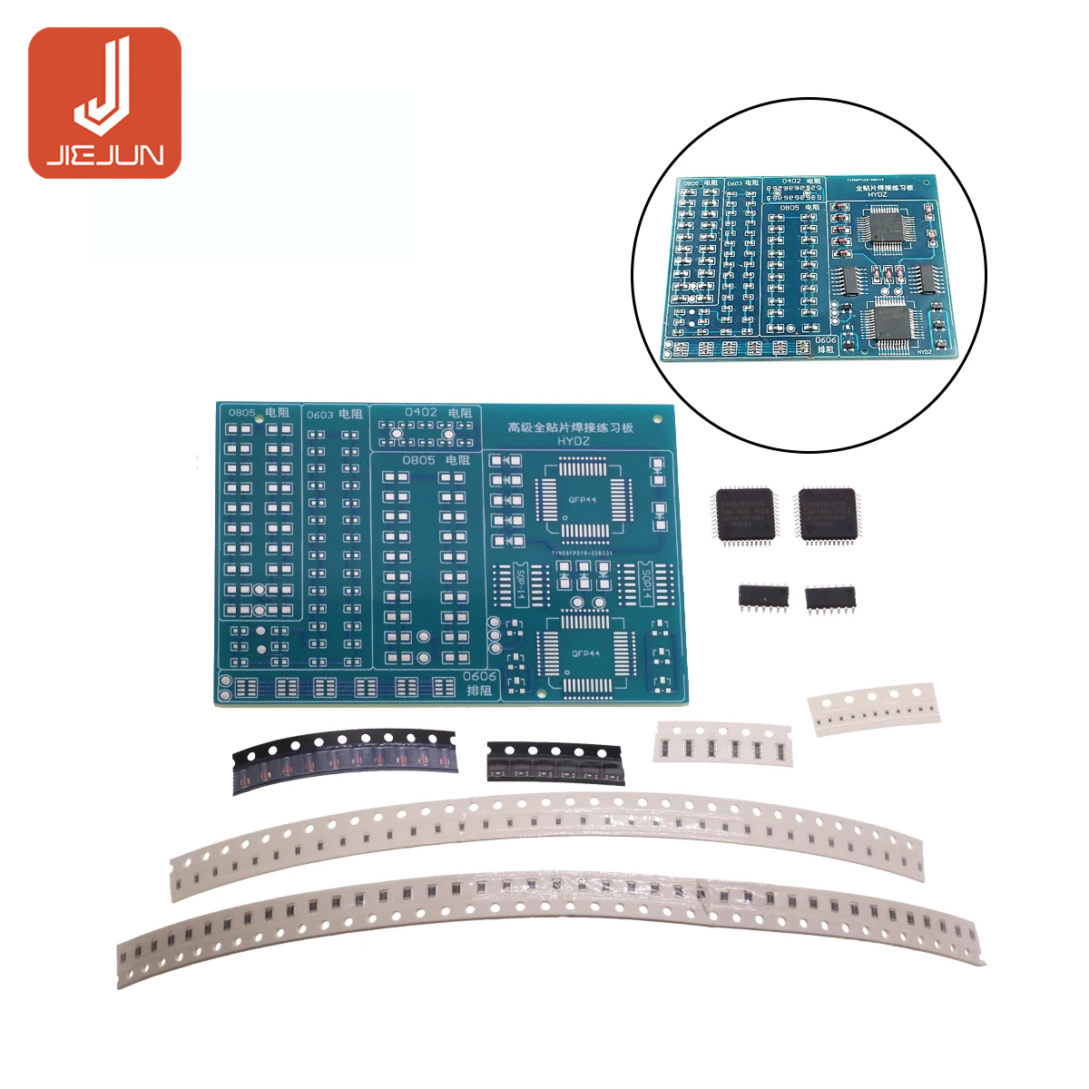 SMD NE555 CD4017 Rotating Flashing LED Components SMT LQFP44 Soldering ...