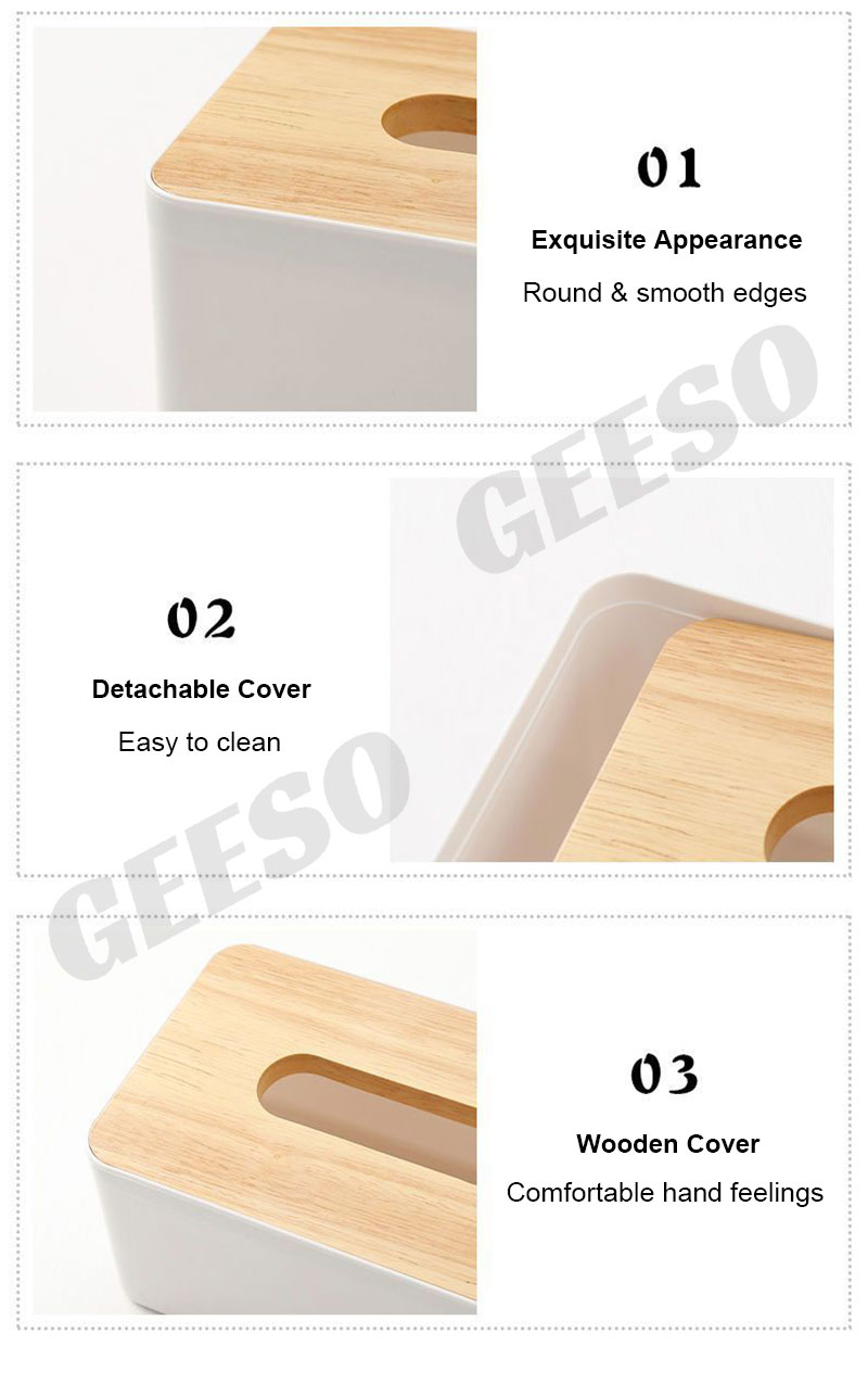 GEESO Modern Style Tissue Holder Box Muji Style Tissue Box Tissue ...
