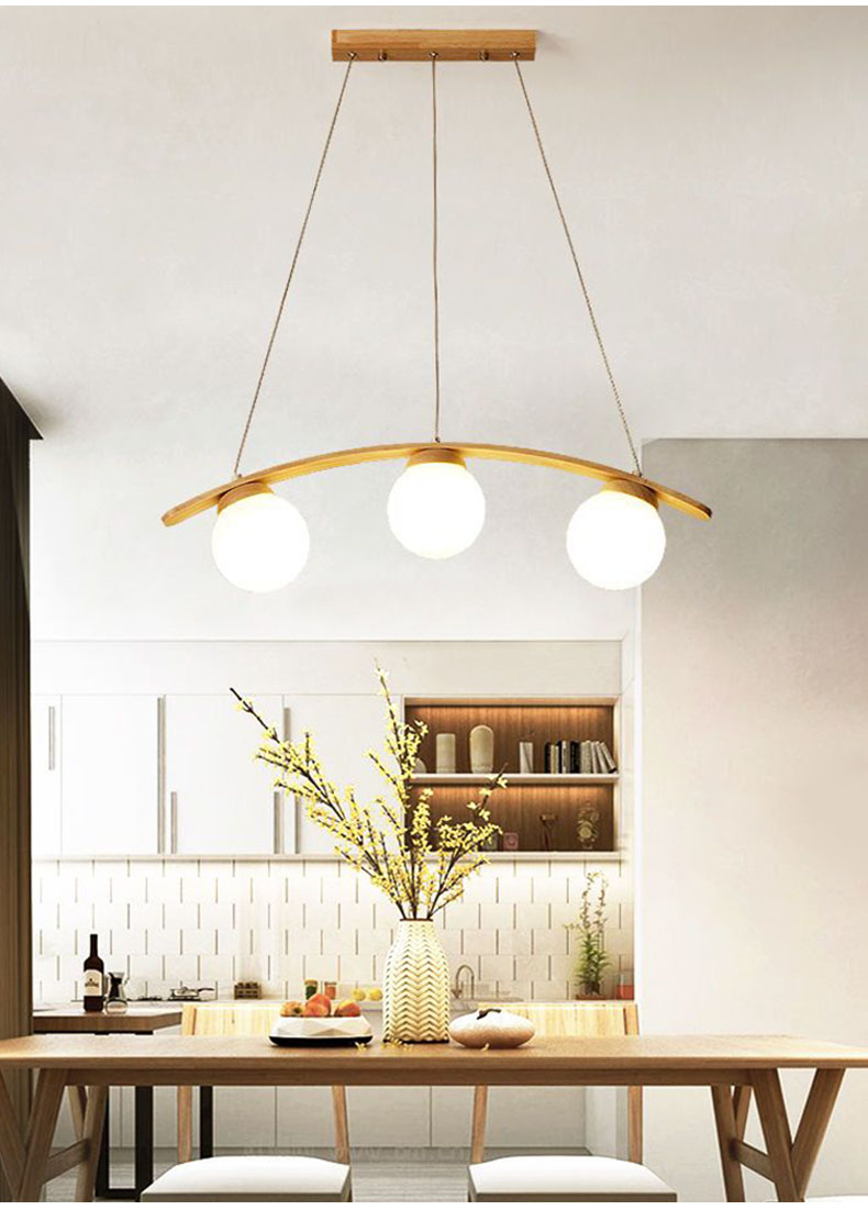 Japanese Wooden Dining Table Lights Dining Lights Hanging Simple Led ...