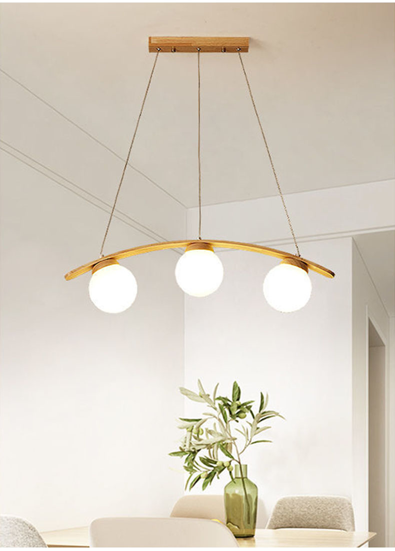 Japanese Wooden Dining Table Lights Dining Lights Hanging Simple Led ...