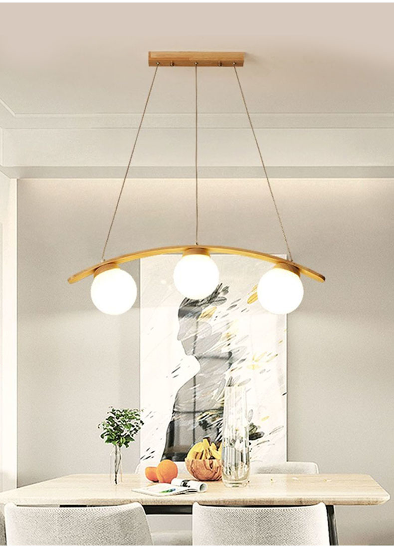 Japanese Wooden Dining Table Lights Dining Lights Hanging Simple Led ...