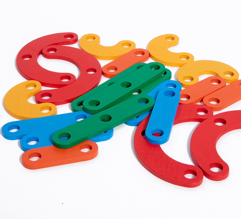 Wooden Montessori Toy for Toddlers, Letter Number Construction Set ...