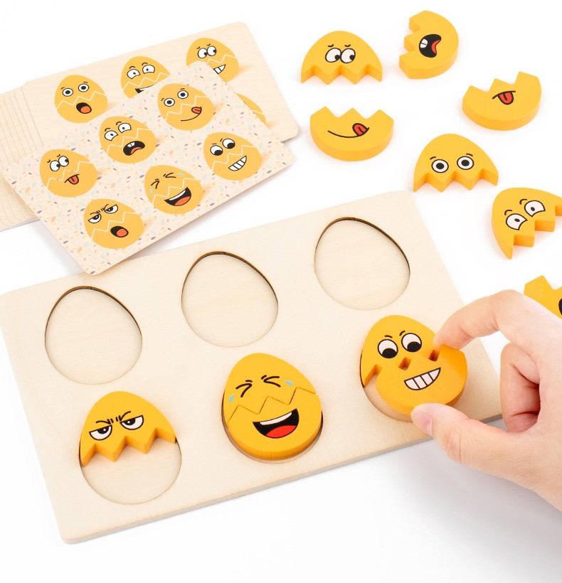 Montessori Toys Expression Puzzles for Kids Age 3-8, Wooden ...