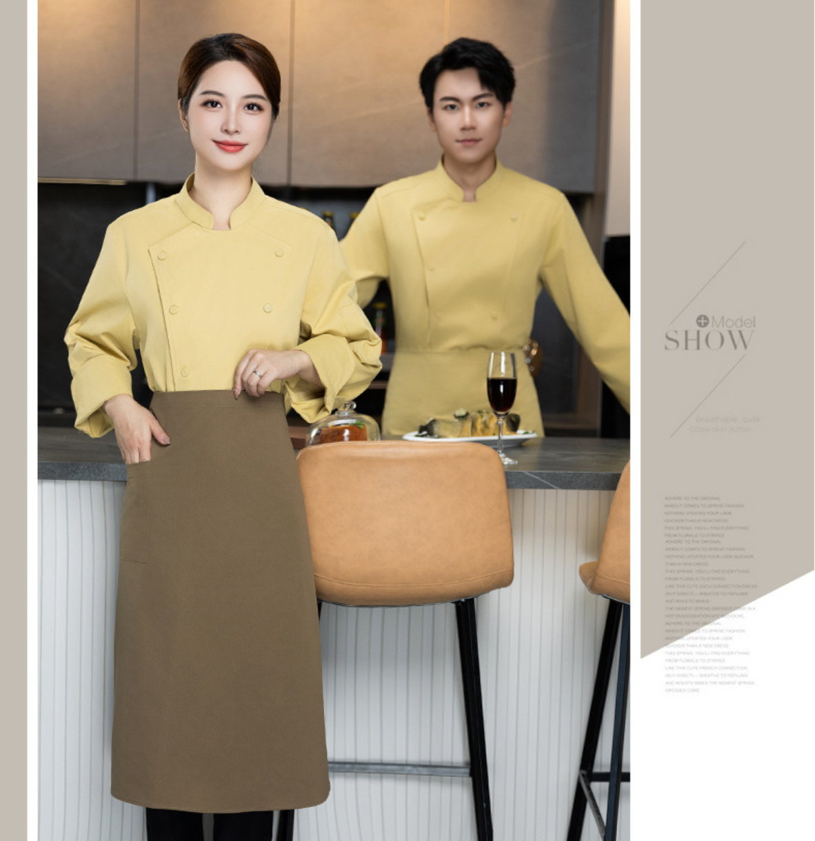 Ready Stock Chef Uniform Male Long Sleeve Chef Work Clothes Cotton ...