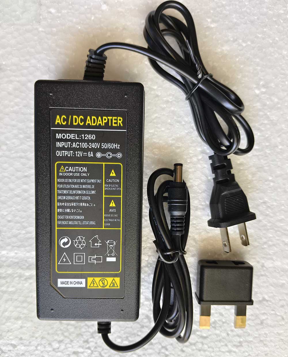 AC to DC Adapter 24W AC 100V-240V to DC 12V 3A 5A 6A 10A 36W 60W 72W ...