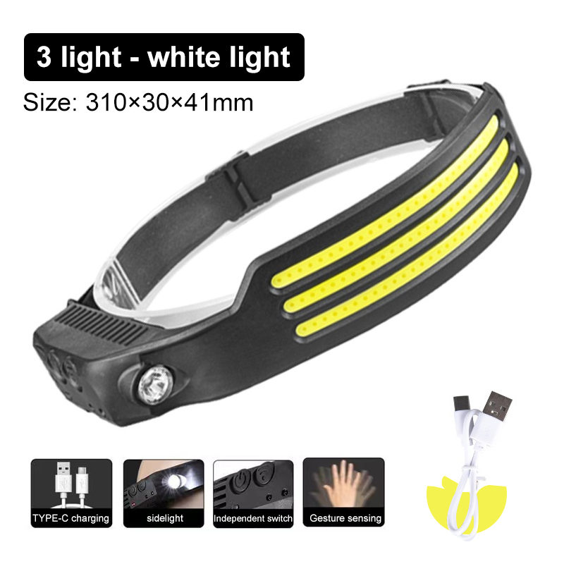 USB Charging Waterproof LED Headlamp Source Running Head-Mounted Light ...