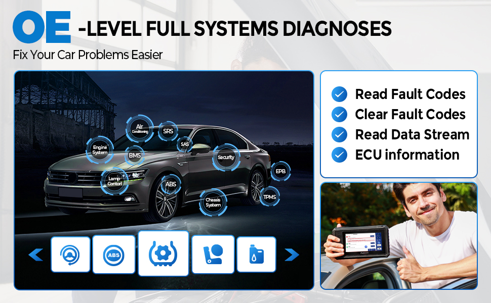 【Proton&Perodua&All OBD2 Cars】 Thinkcar Mucar Vo6 OBD2 Scanner ...