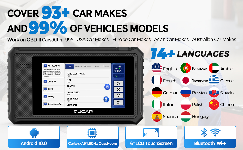 【Proton&Perodua&All OBD2 Cars】 Thinkcar Mucar Vo6 OBD2 Scanner ...