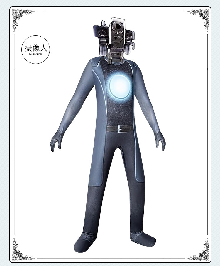 【Free Mask】skibidi toilet cosplay halloween costume for kids | Shopee ...
