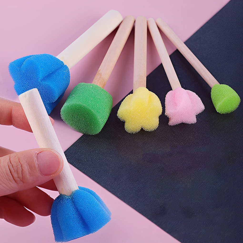 5 Children'S Sponge Painting Brushes Diy Art Painting Set, Children'S ...
