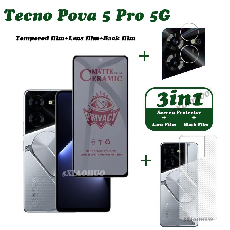 Tecno Pova 5 Pro Tempered Glass Tecno Pova 5 Screen Protector Tecno Pova 4 Camera Lens Protector ...