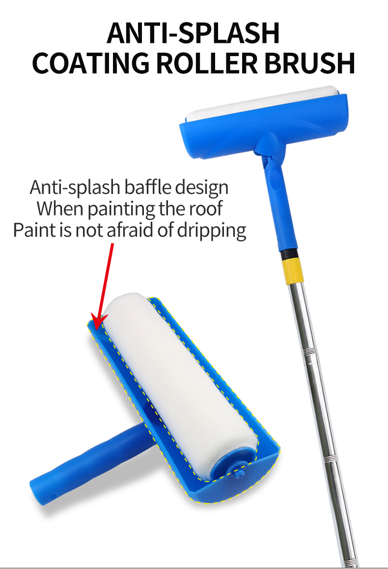 【ZHUITU】Anti Splash Coating Roller Brush Latex Paint Roller Brush Used ...