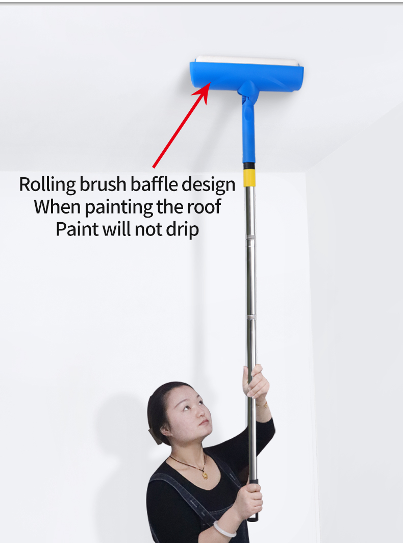 【ZHUITU】Anti Splash Coating Roller Brush Latex Paint Roller Brush Used ...
