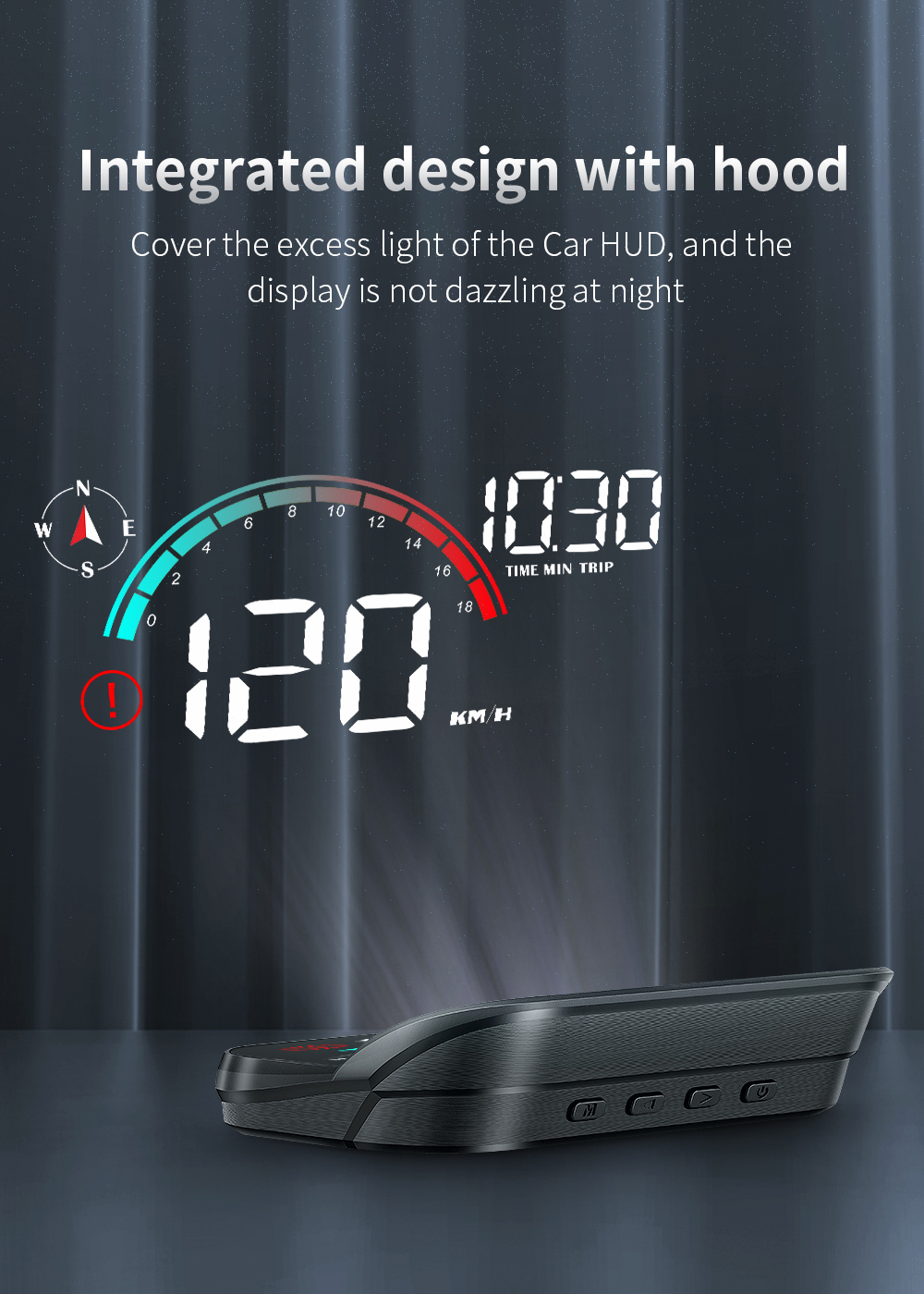 M22 Car Head Up Display Speed RPM MPH HUD GPS Speedometer Projector ...