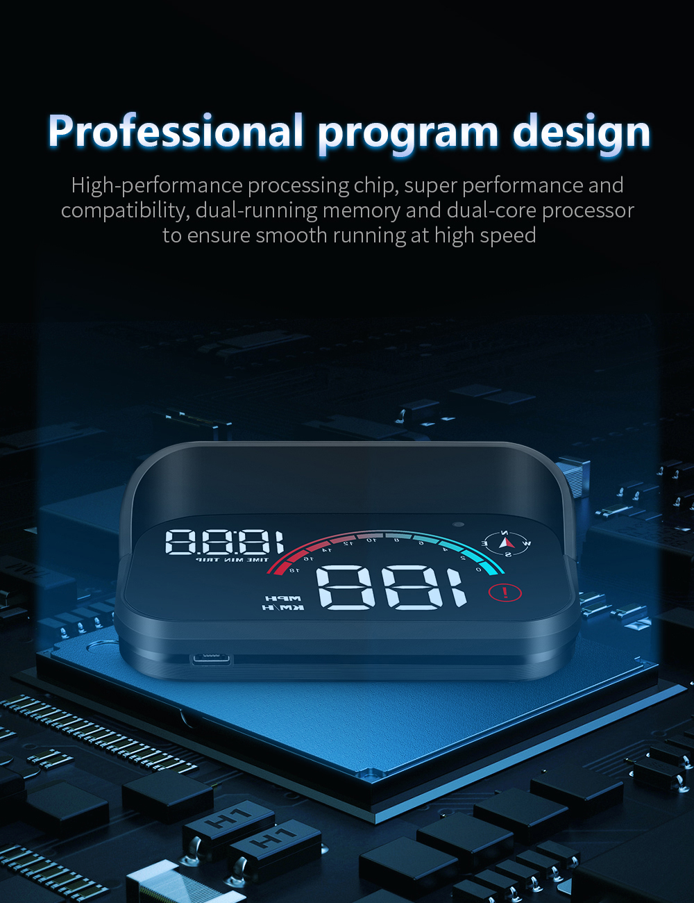 M22 Car Head Up Display Speed RPM MPH HUD GPS Speedometer Projector ...