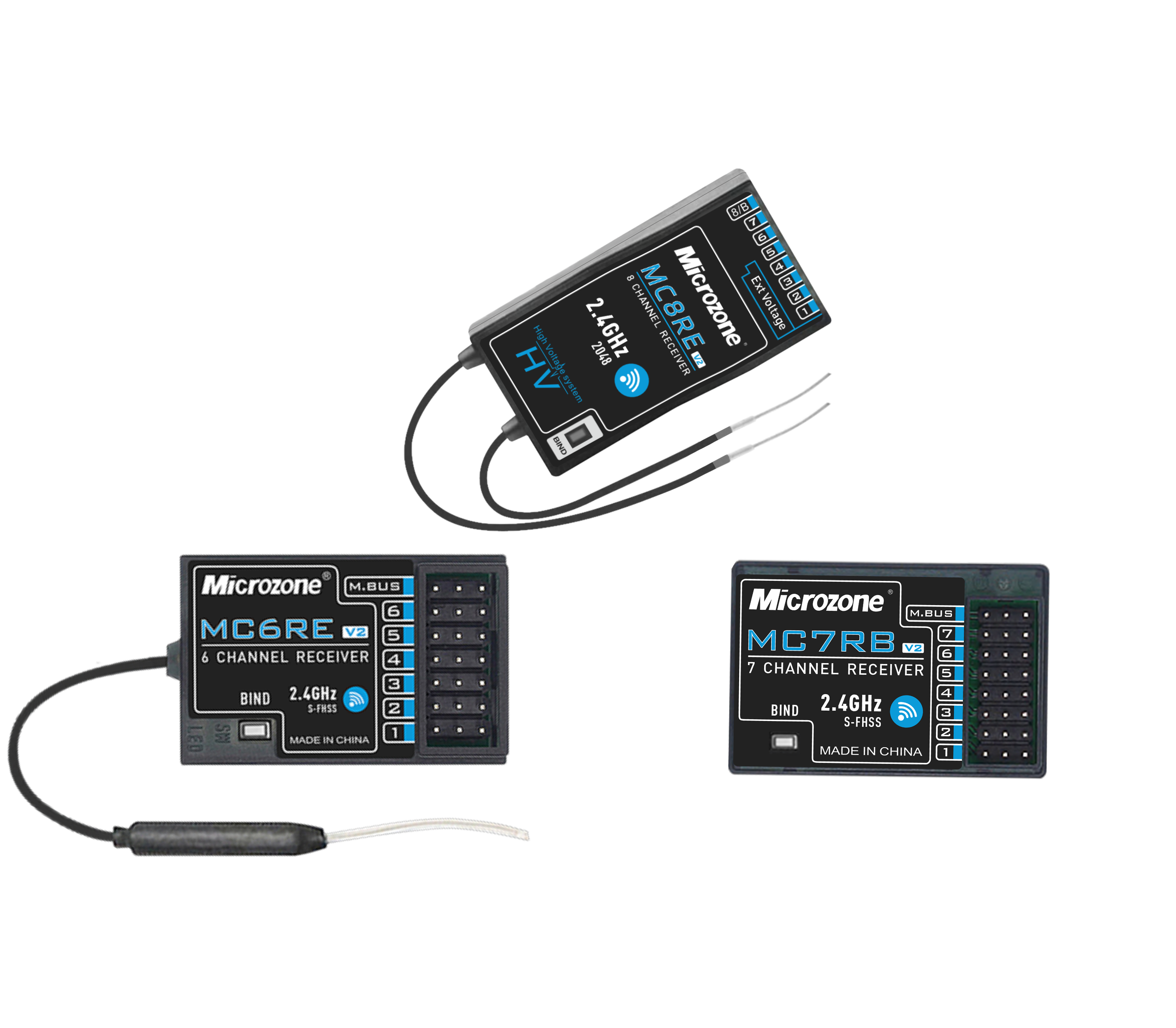 New Microzone MC7RB-V2, MC6RE-V2, MC8RE-V2 receiver suitable for MC6 ...
